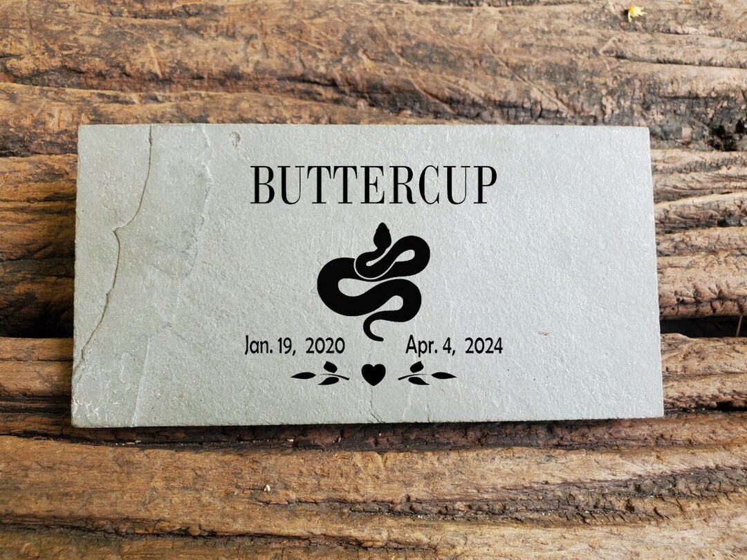 SNAKE Memorial Stone | 6"x3" Snake Engraved Stone | Snake Remembrance ...