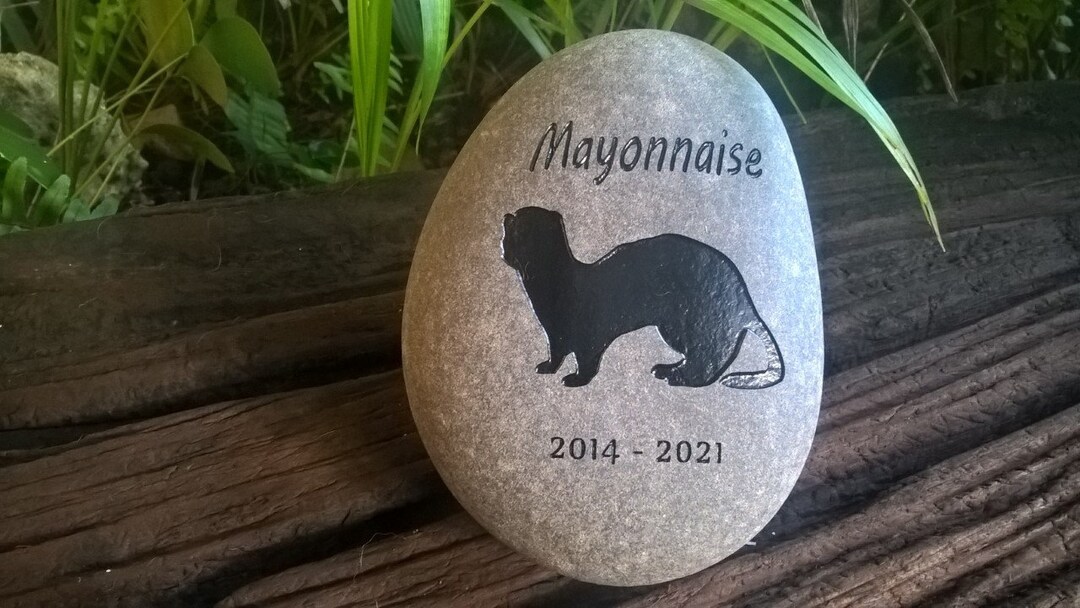 FERRET Memorial Stone 3 to 4 Custom Engraved - Etsy