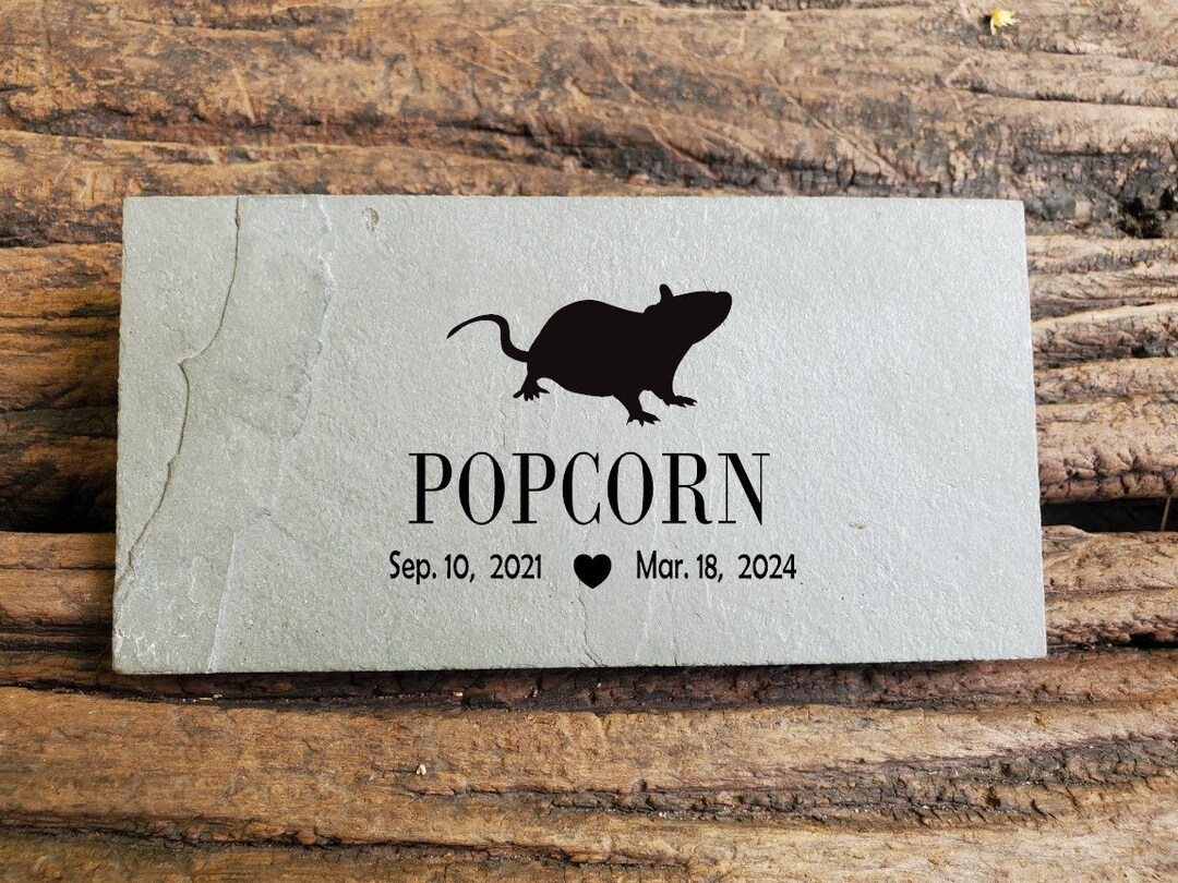 RAT Memorial Stone 6x3 Rat Engraved Stone Rat Remembrance Stone Rat ...