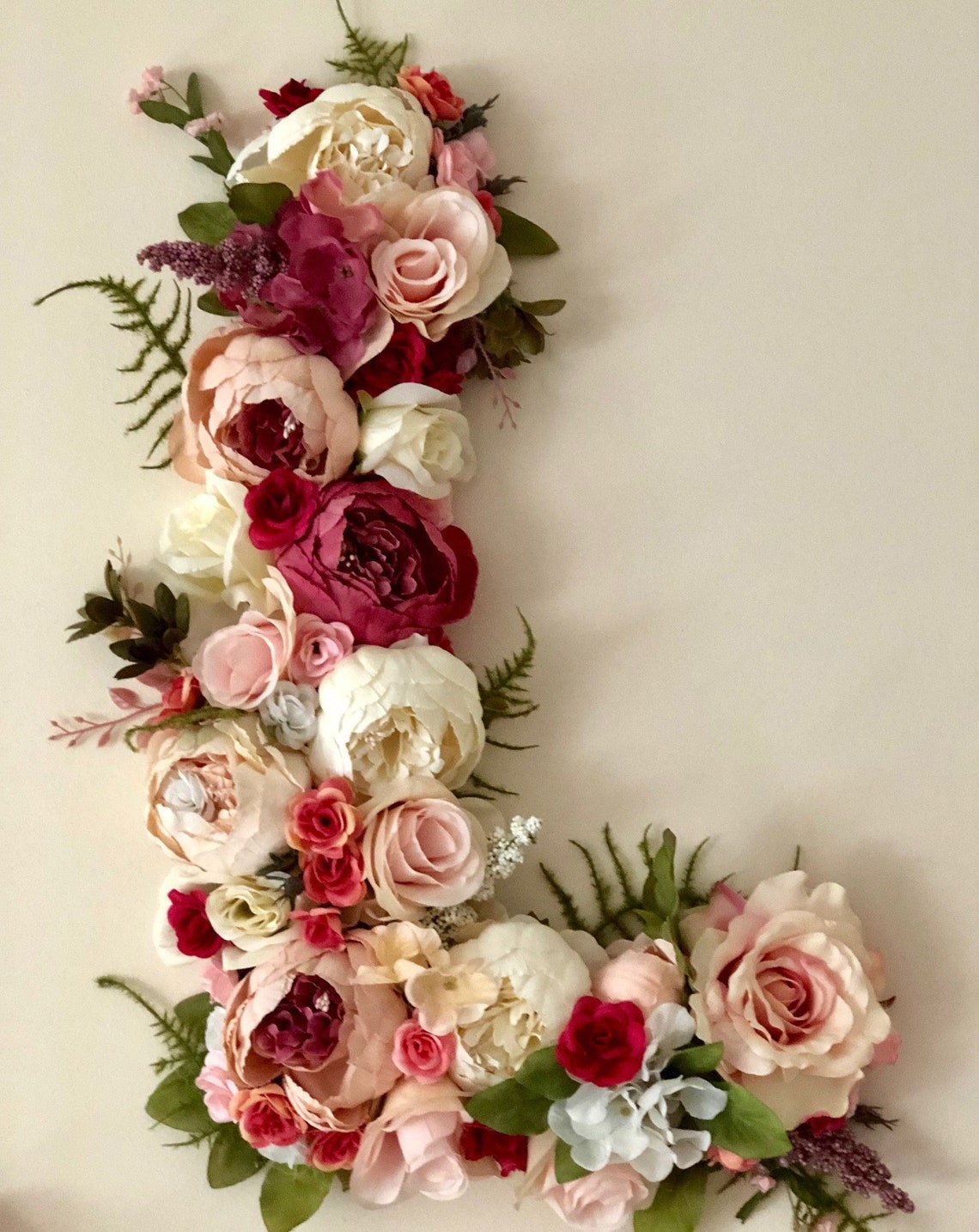 Personalized Beautiful Floral Letter / Flower / Garden Letter / Rose - Etsy