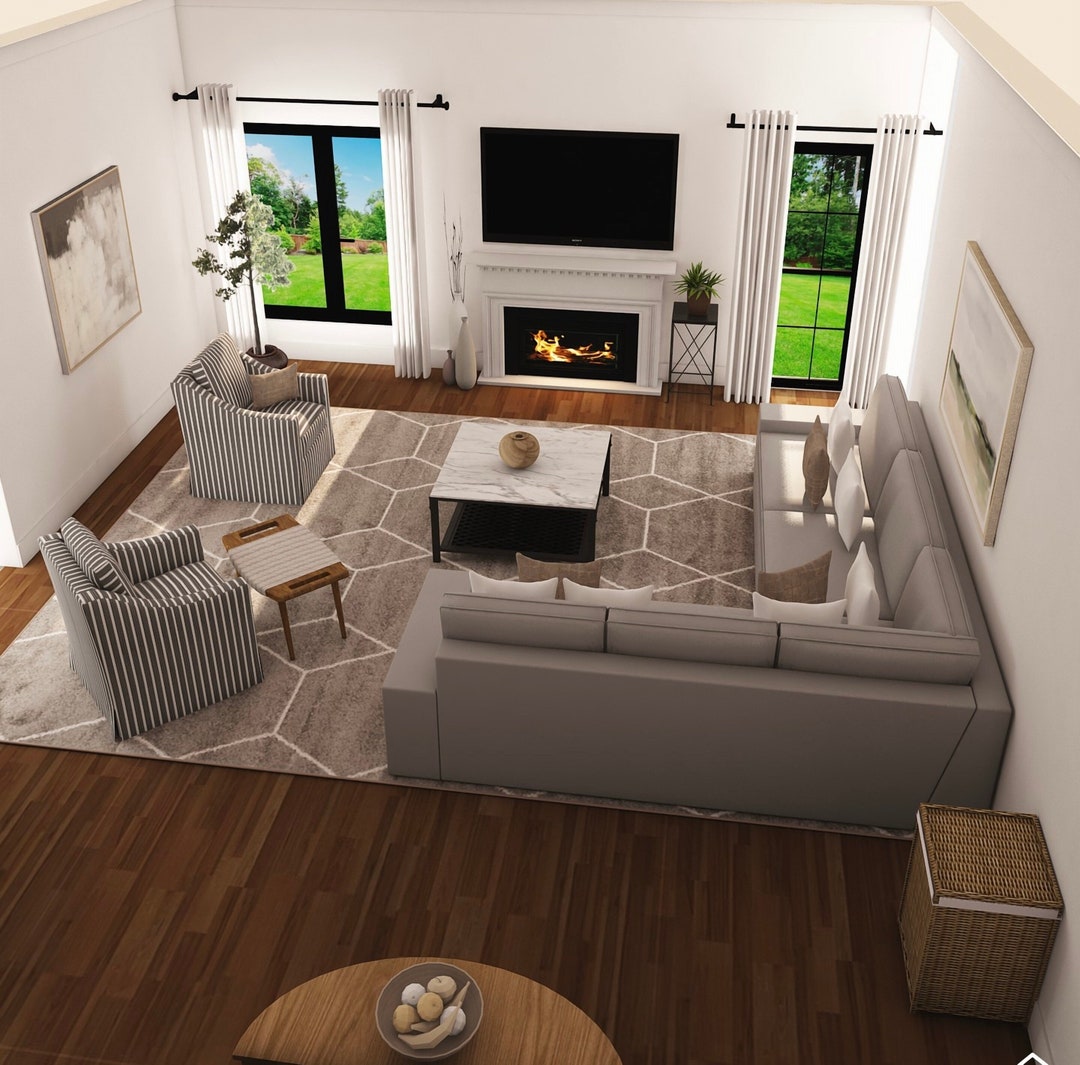 Full Service Interior Design: Single Room E-design (under 300 Sq Ft) - Etsy