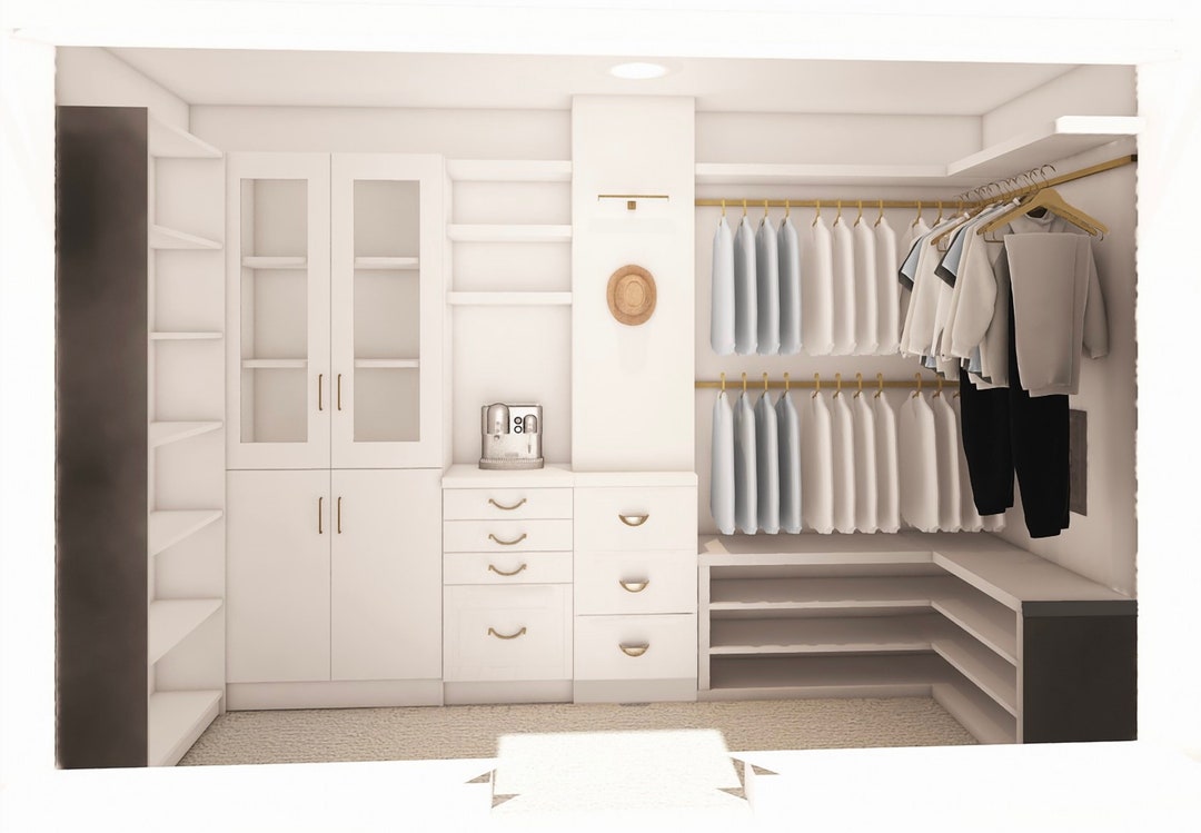 Custom Closet Design: Virtual Interior Design (digital Rendering) - Etsy