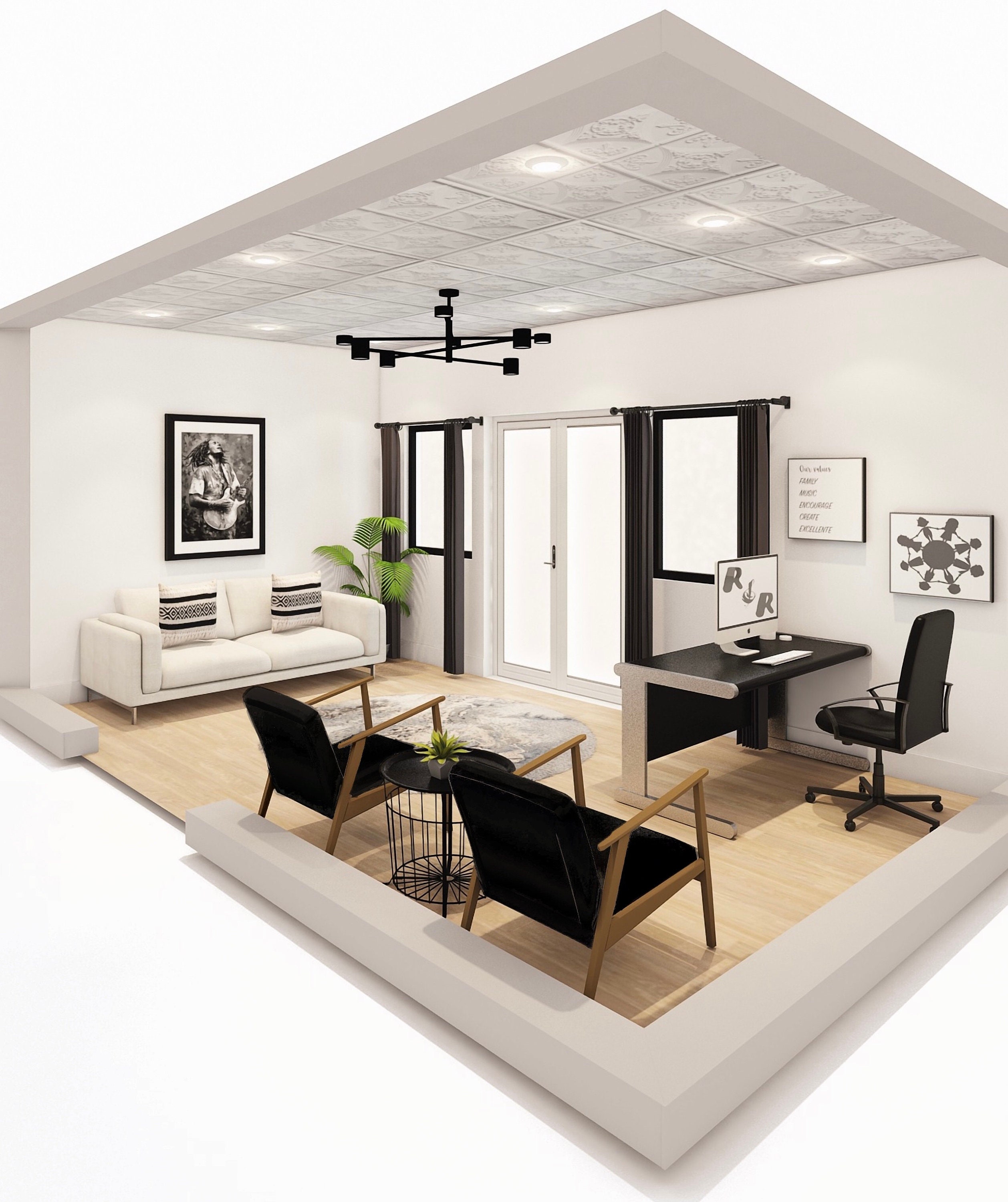 Interior Design, (waiting Room), Design + Mood Board - Etsy