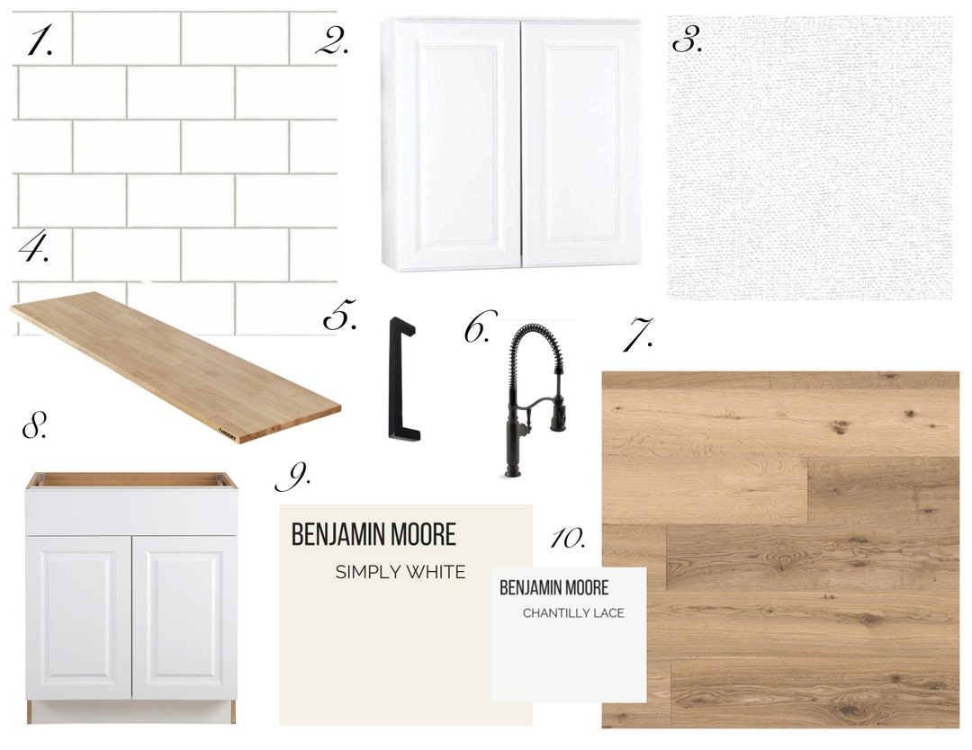 Custom Interior Design Concept Board- (10 Selections- Style + Color) - Etsy
