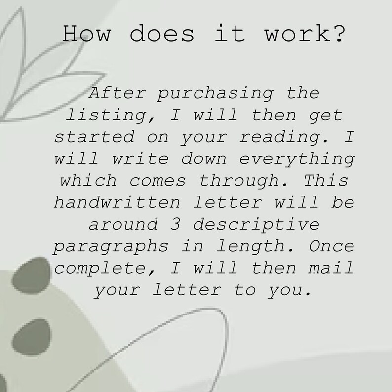 Psychic Reading- (handwritten Letter Version) - Etsy