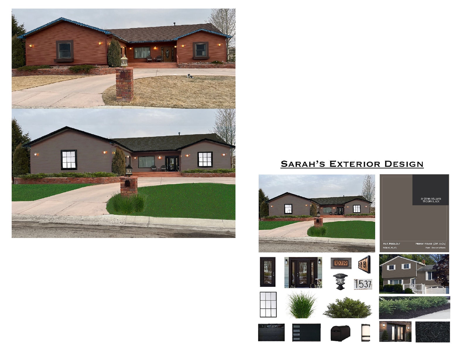 Exterior Design Curb Appeal Concept Board sourcing is NOT Included - Etsy