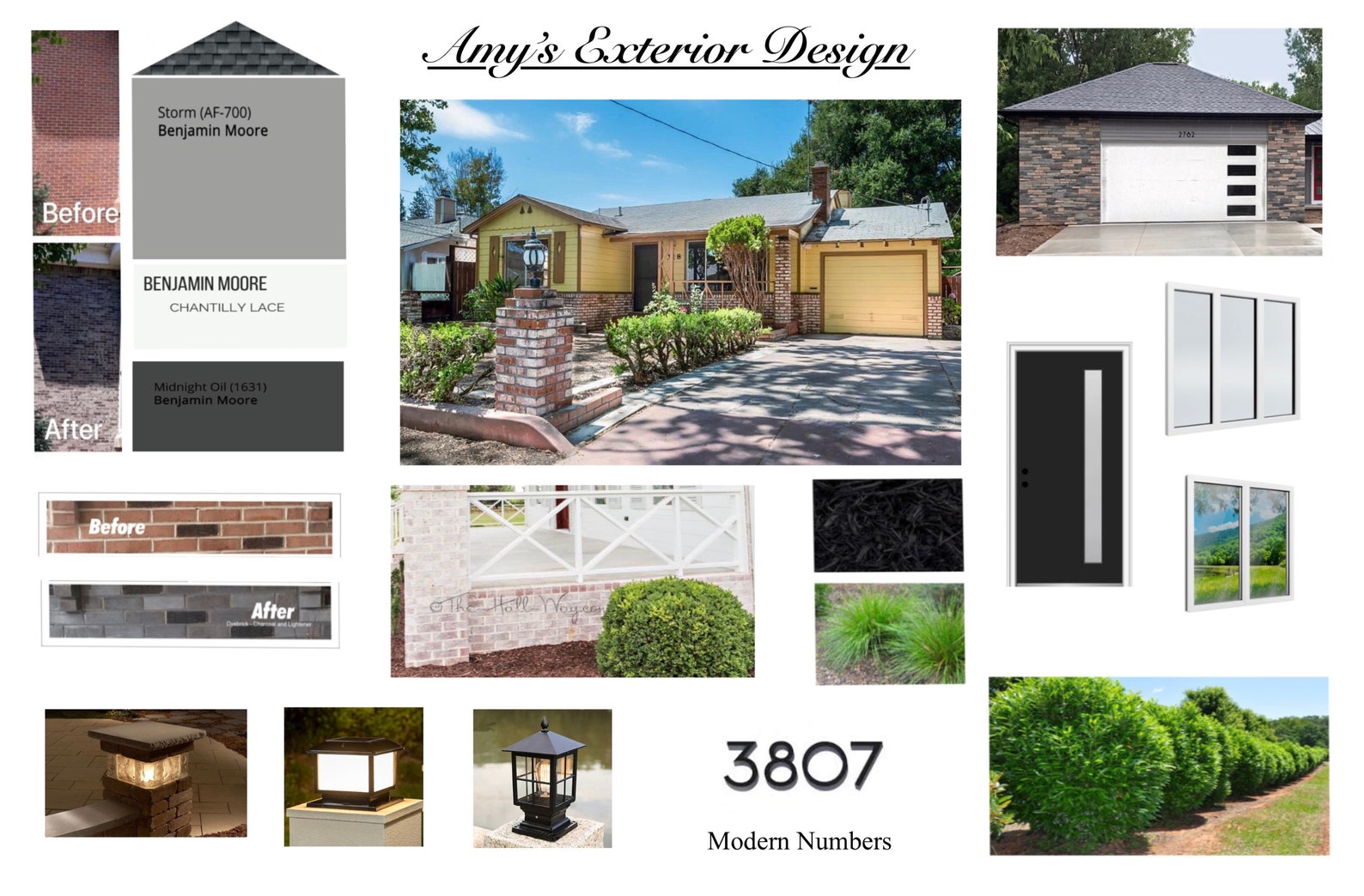 Exterior Design Curb Appeal Concept Board rendering/ Sourcing is NOT ...