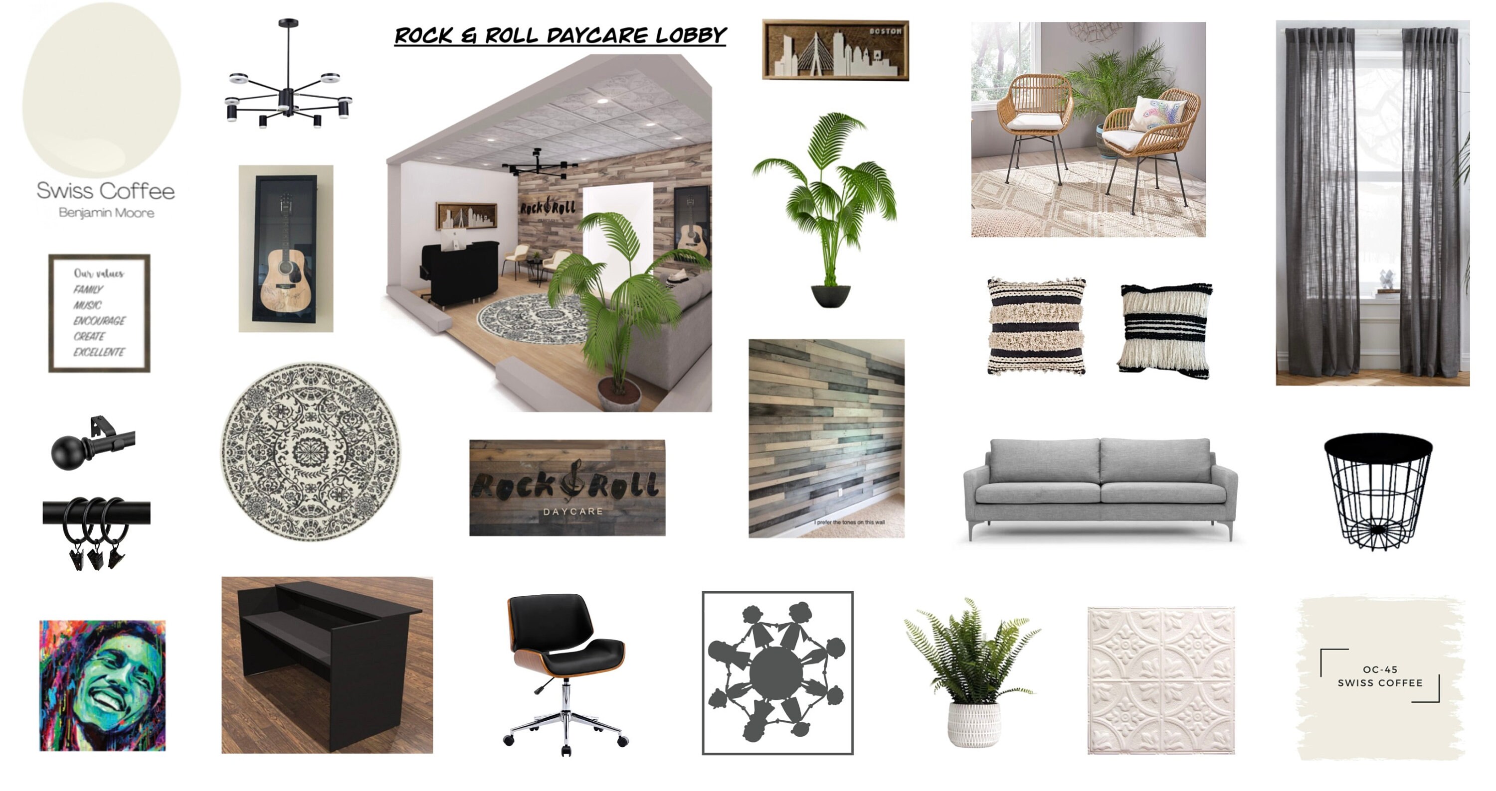 Commercial Interior Design, Design + Mood Board - Etsy