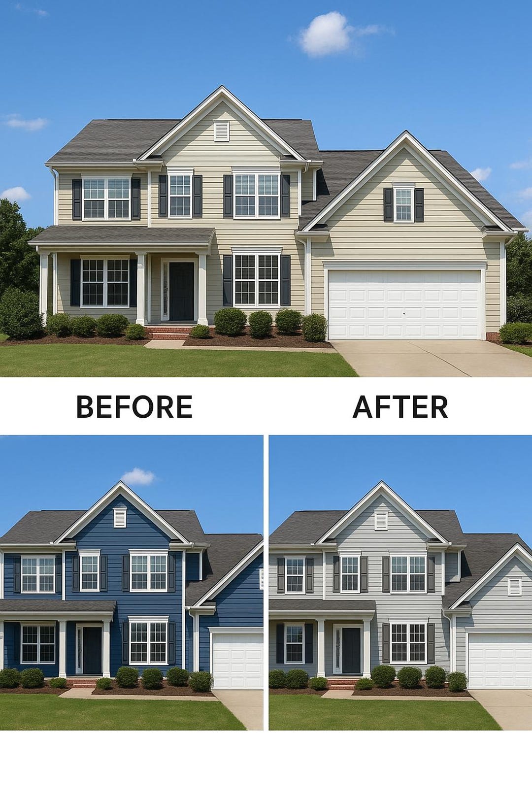 Exterior Paint Update- Virtual Shade Selection (2 Mockups) - Etsy