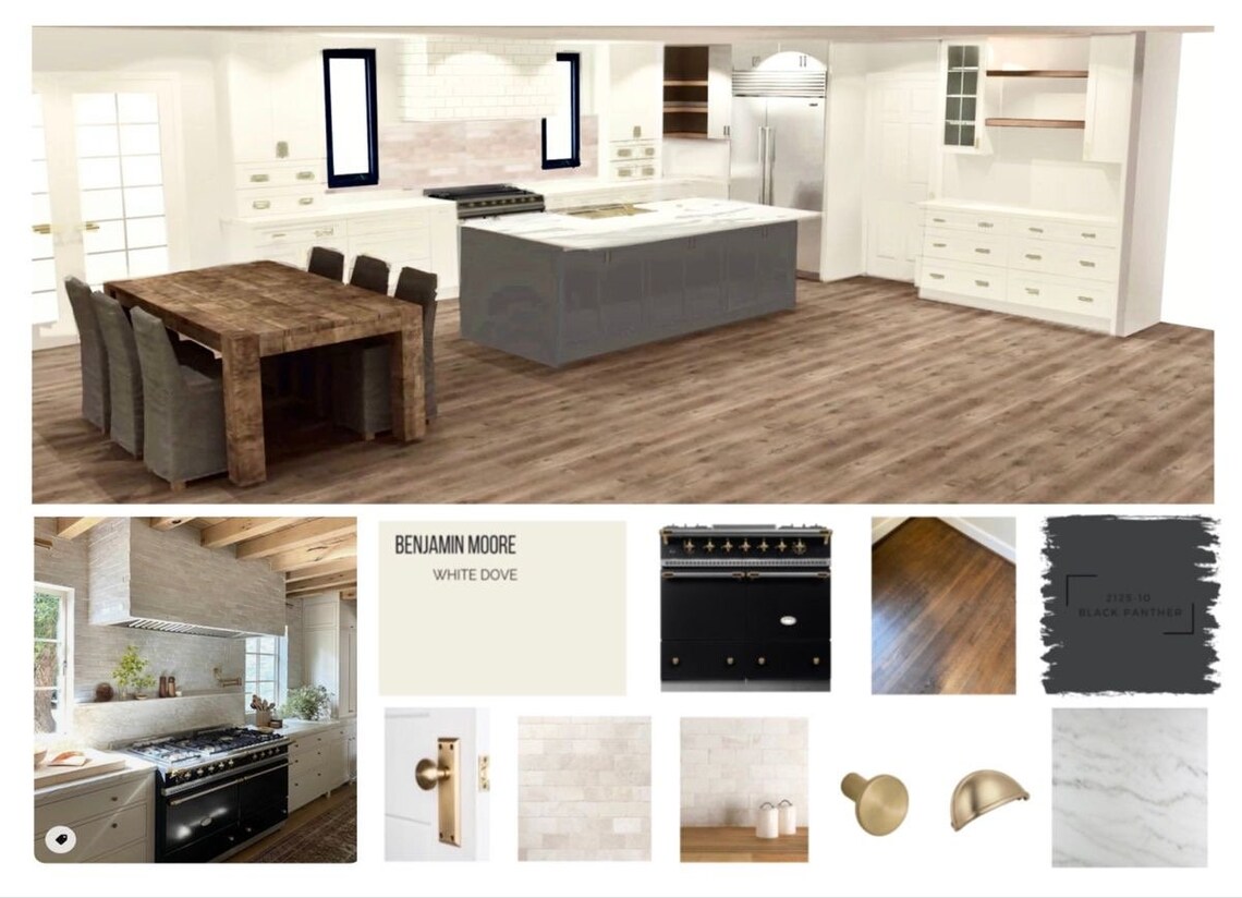 Kitchen Mood Board- Virtual Design Interior Design Service, E-design ...