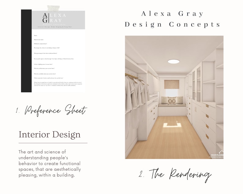 Custom Virtual Closet Design- Rendering Only, E-design, Decorating ...