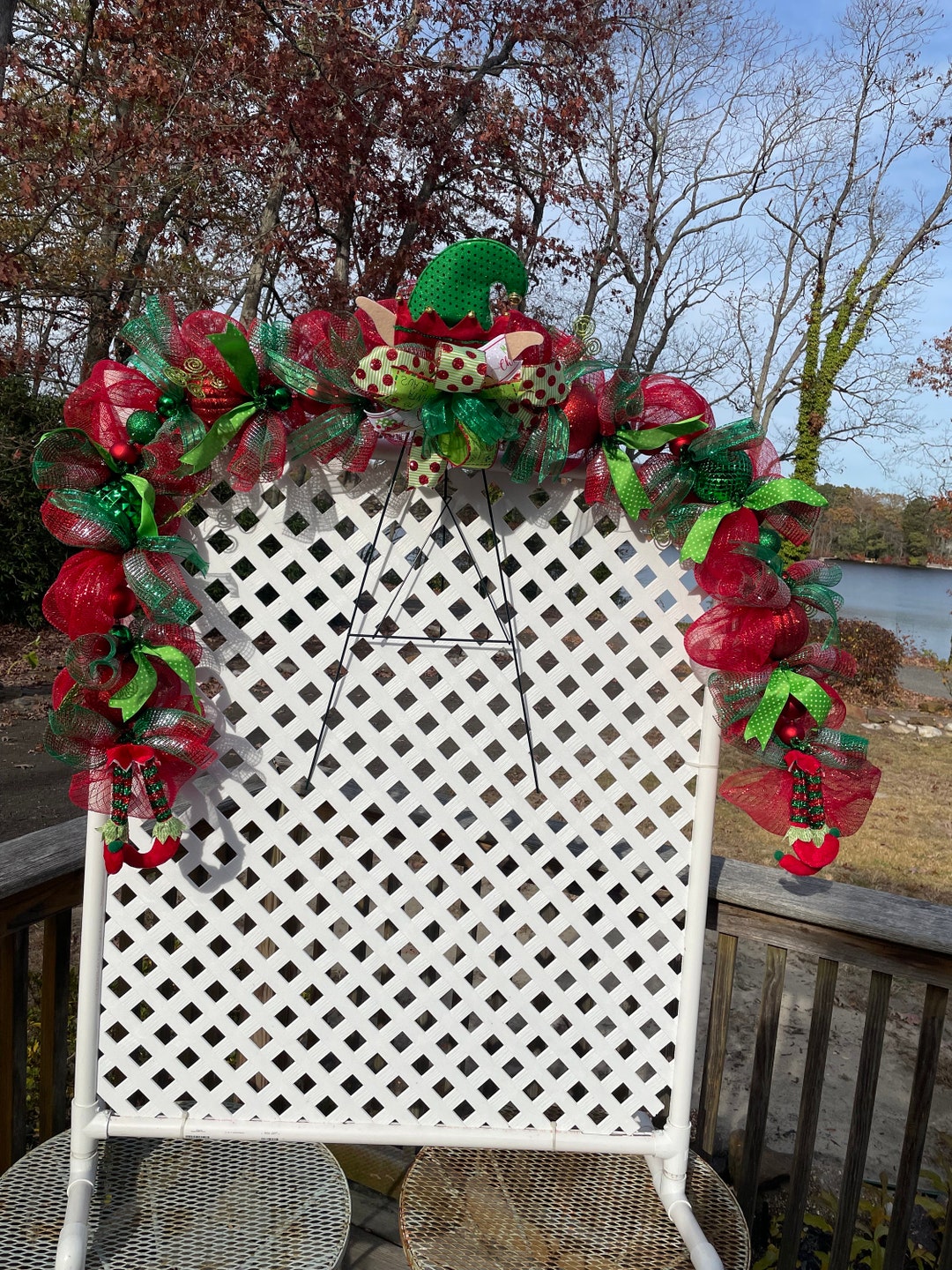 Elf Holiday Garland, Elf Christmas Garland, Elf Garland for Mantle, Elf ...