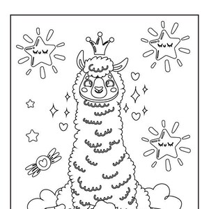 10 Cute Llama Themed Coloring Pages! - Etsy