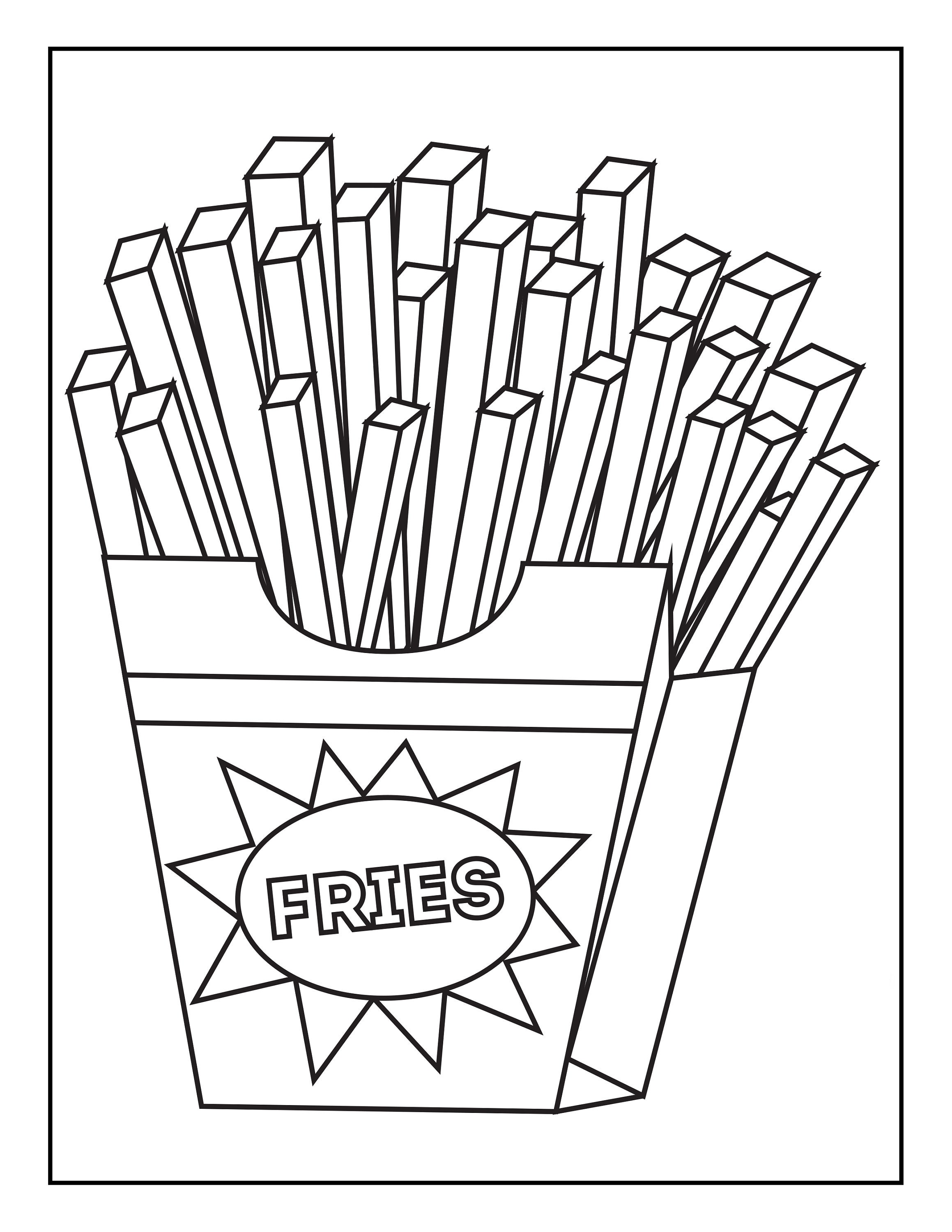 25 Food-themed Coloring Pages Pt.1 - Etsy