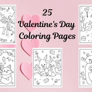 25 Valentine's Day Animal-themed Coloring Pages! - Etsy