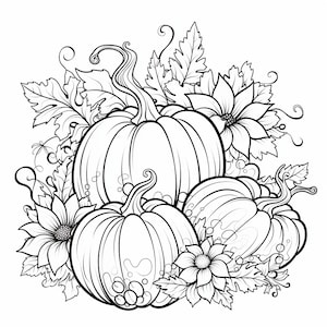 Autumn Coloring Pages Fall - Etsy