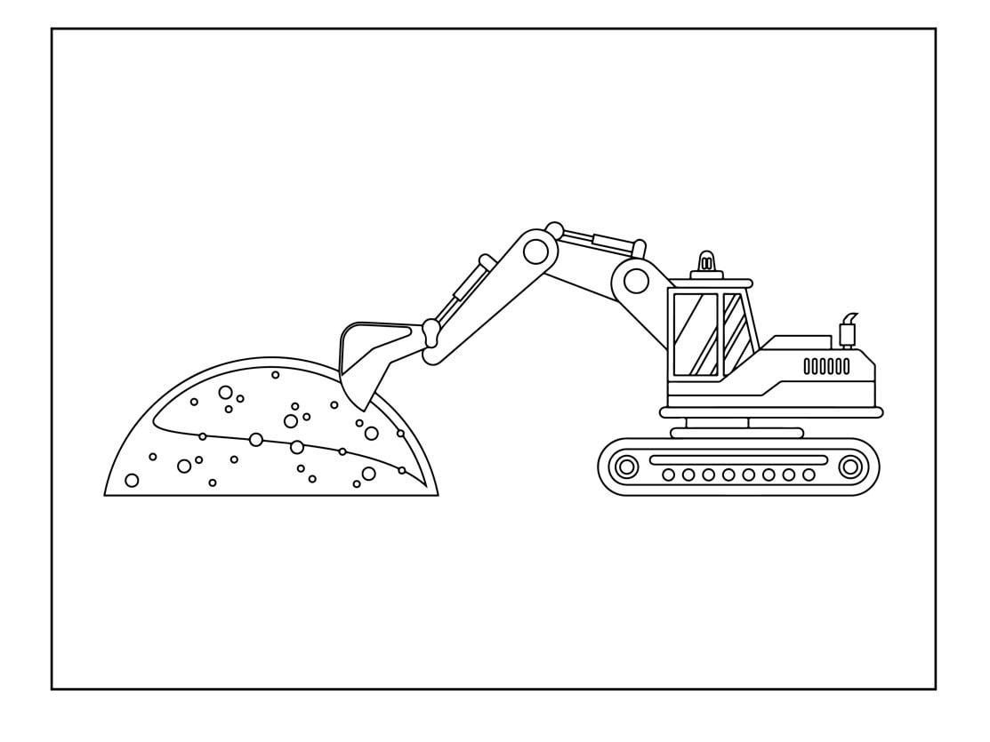 20 Construction Vehicle Themed Coloring Pages for Kids - Digital ...
