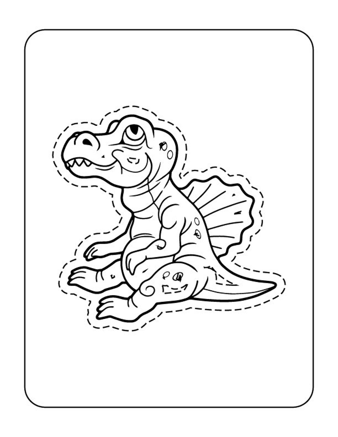20 Dinosaur Themed Coloring Pages - Etsy