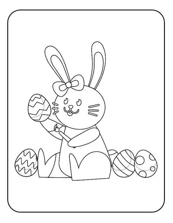 20 Easter-themed Coloring Pages | Etsy