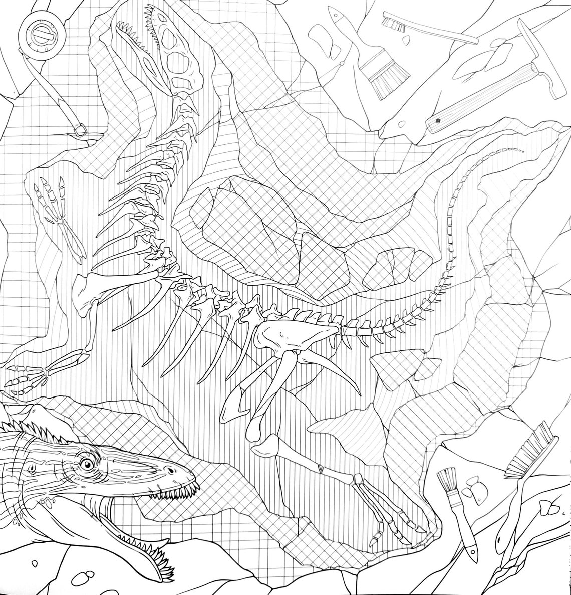 20 Childrens Dinosaur Themed Coloring Pages Pt. 1- Digital Download - Etsy