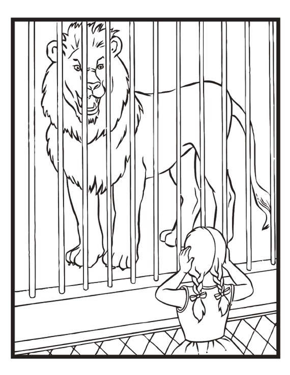 Zoo Cage Coloring Page