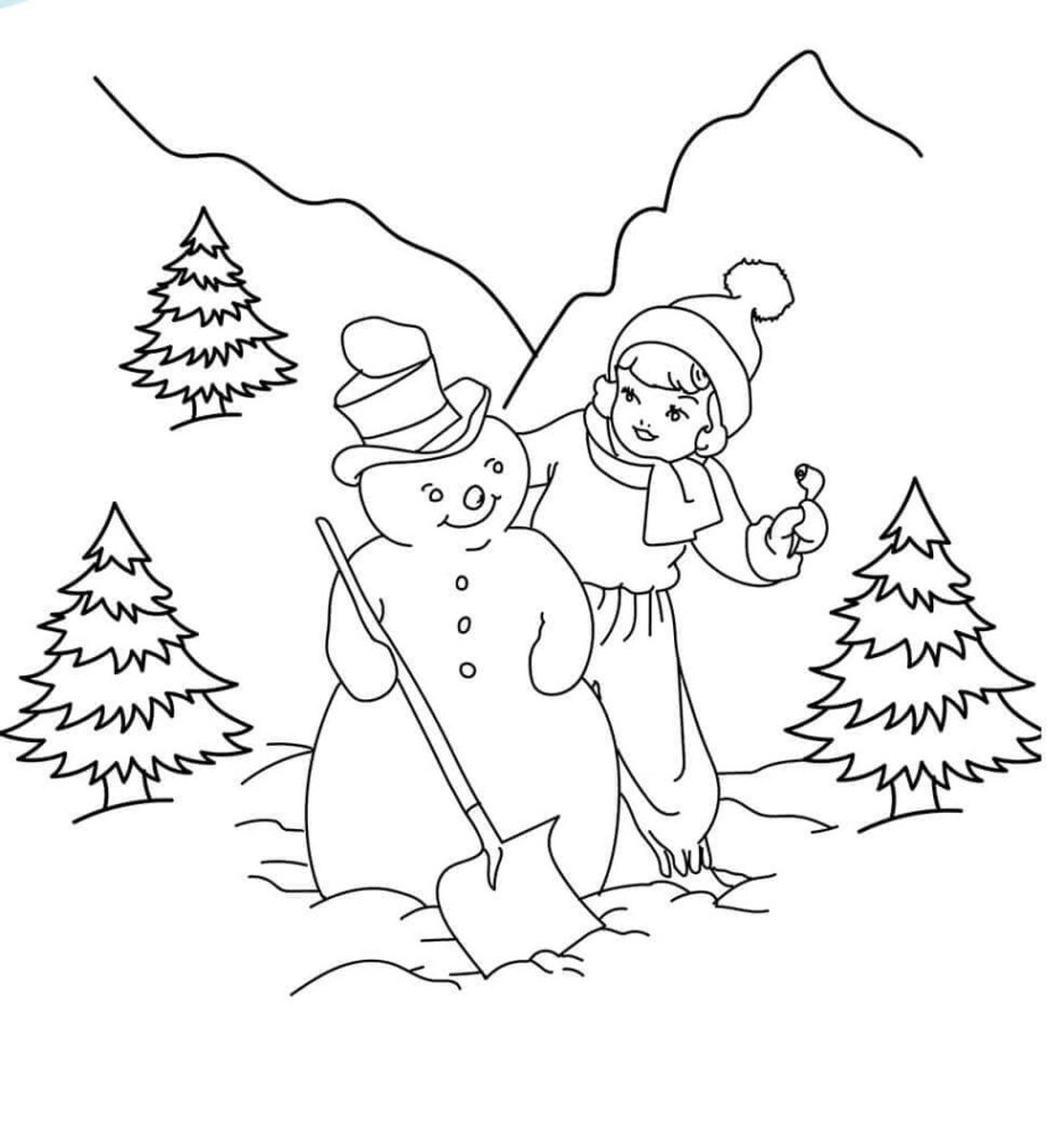 10 Snow Man Themed Coloring Pages - Digital Download - Etsy