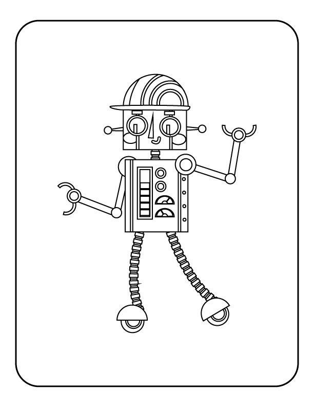 20 Fun Robot Themed Coloring Pages - Etsy