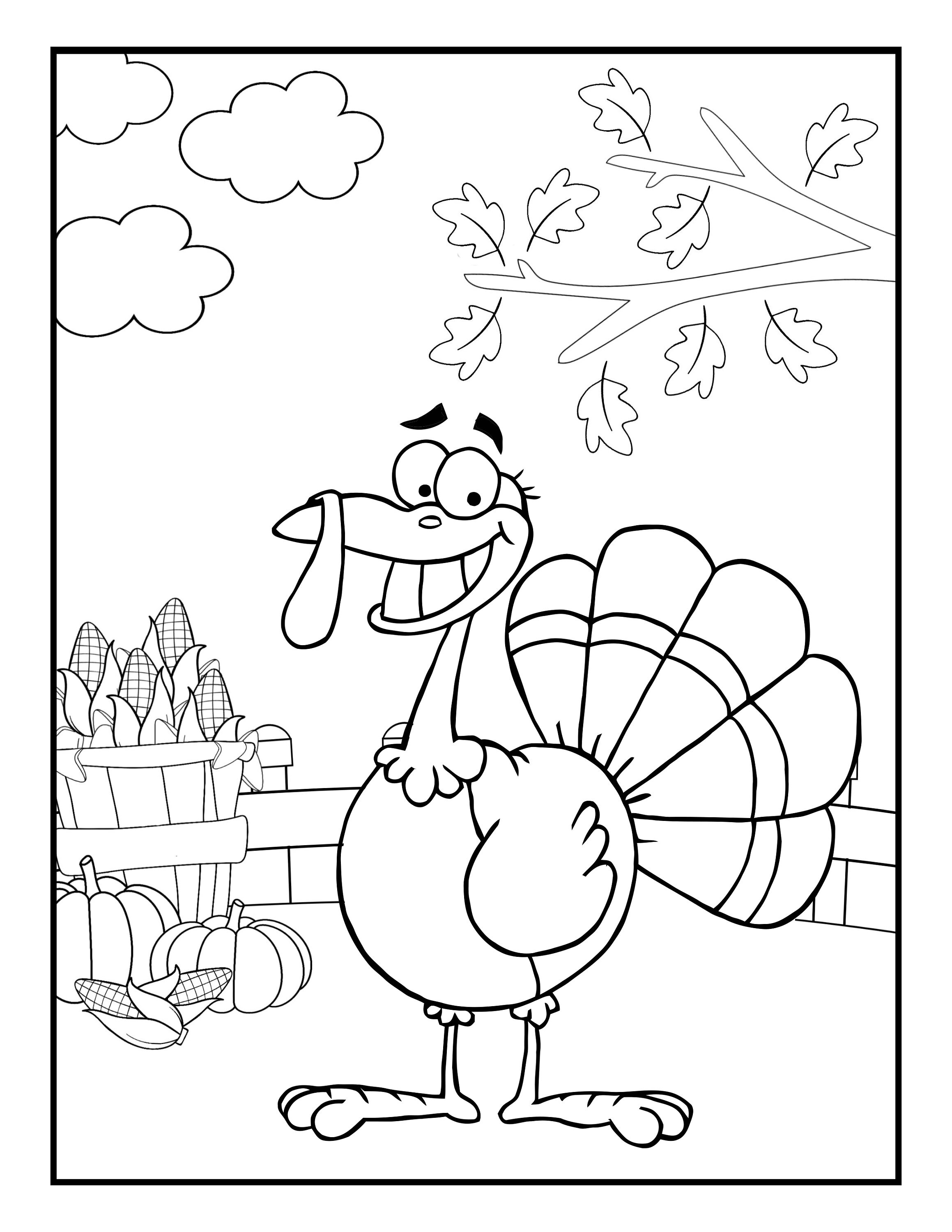 25 Thanksgiving-themed Coloring Pages - Etsy