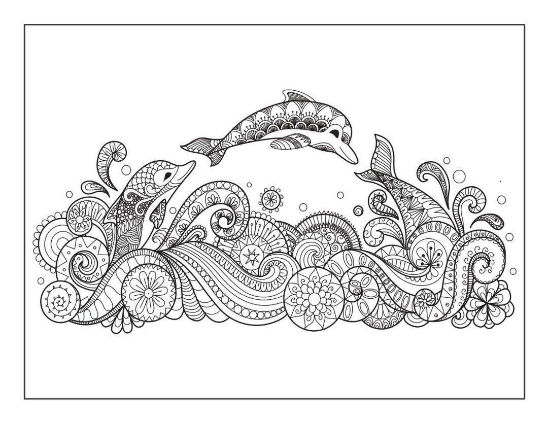 20 Aquatic Fish Mandala Coloring Pages - Etsy Canada