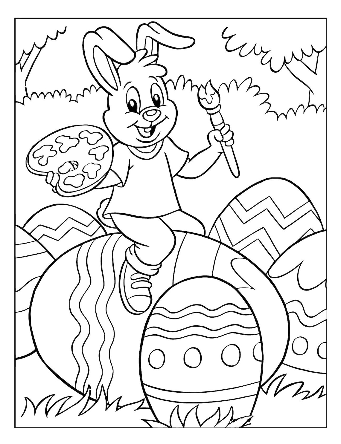 20 Easter Themed Coloring Pages - Digital Download - Etsy
