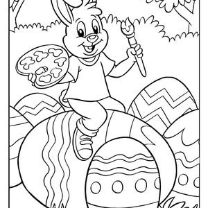 20 Easter Themed Coloring Pages - Digital Download - Etsy