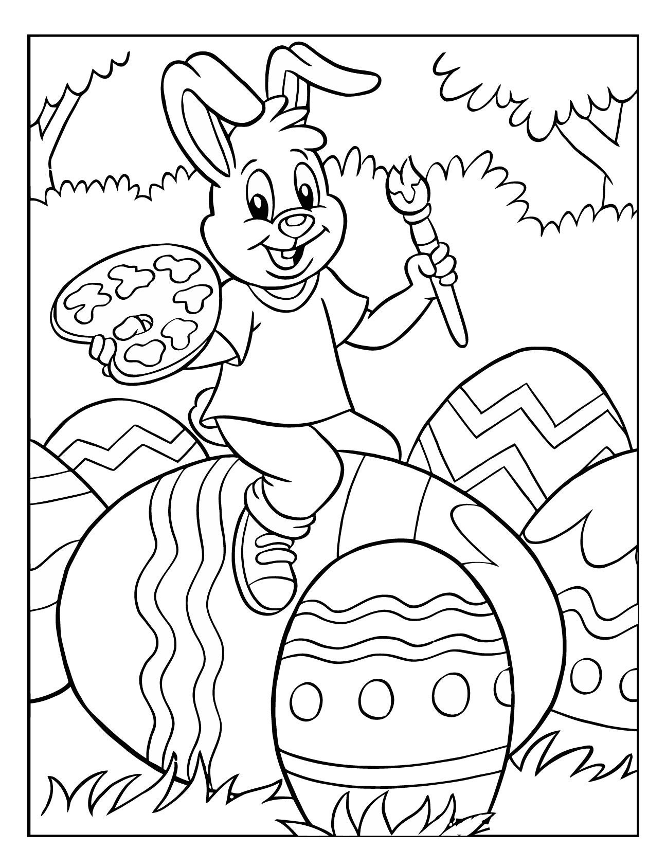 20 Easter Themed Coloring Pages - Digital Download - Etsy