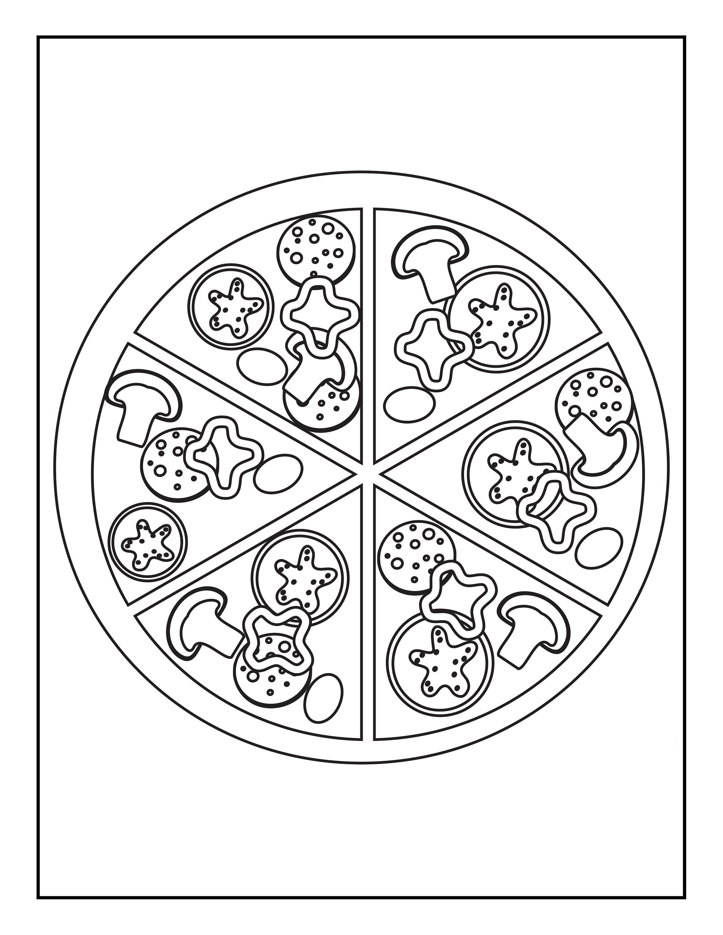 25 Food-themed Coloring Pages Pt.1 - Etsy