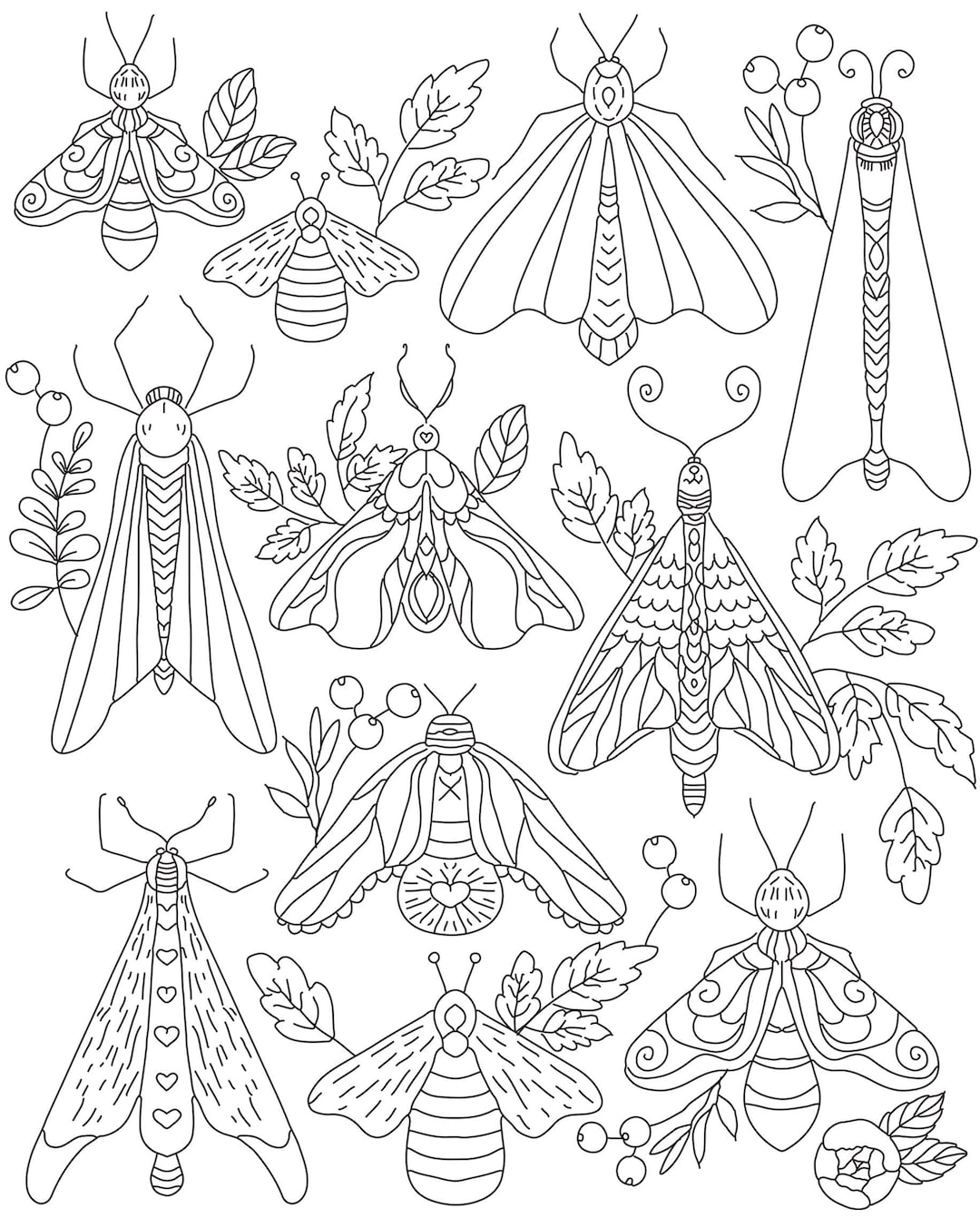 20 Nature Themed Coloring Pages - Etsy