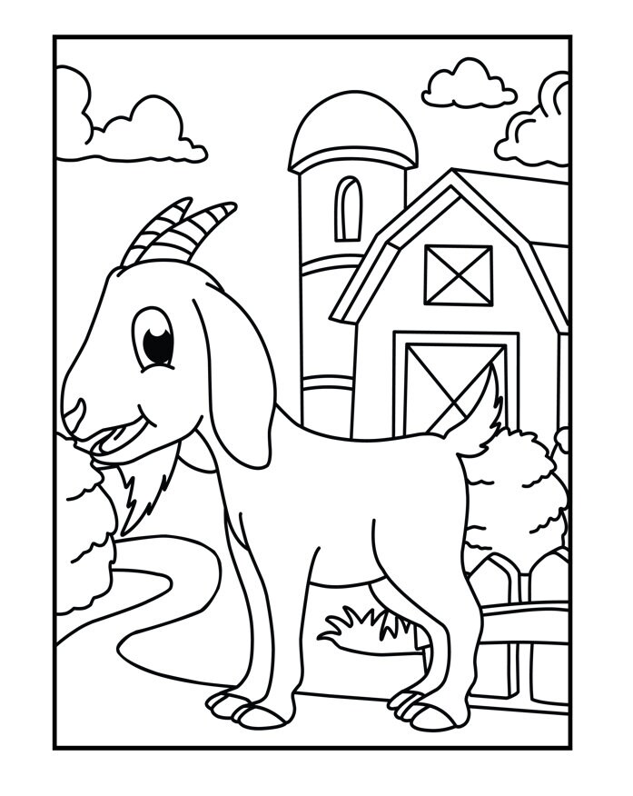 20 Farm Animal Themed Coloring Pages - Digital Download - Etsy