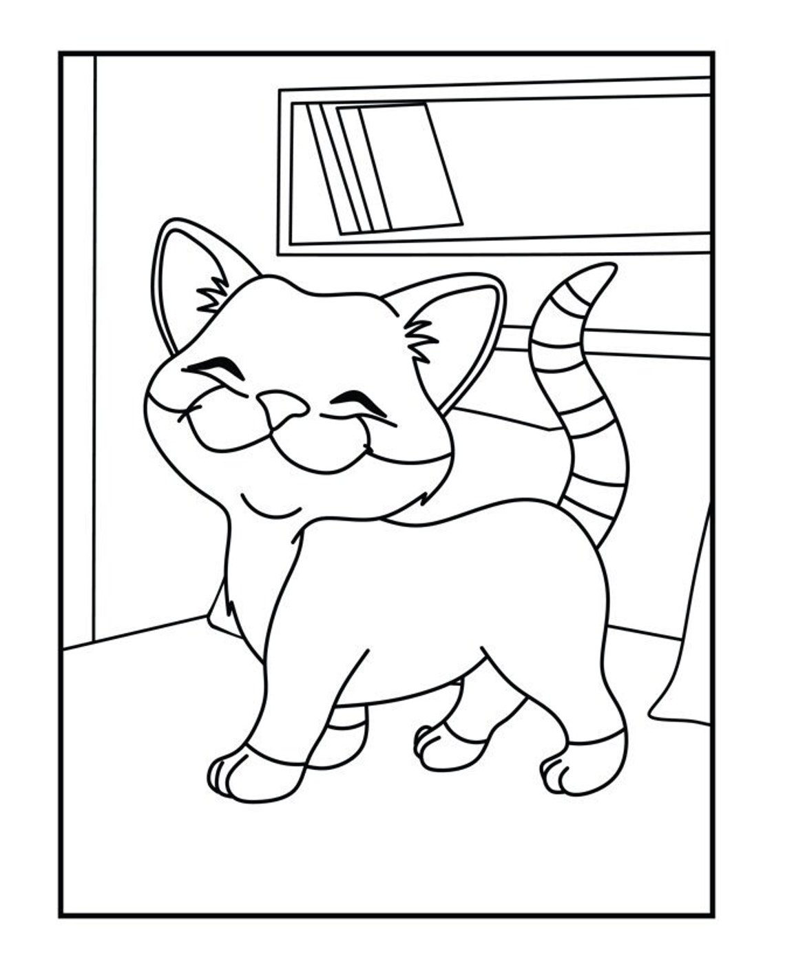 20 Cute Cat Kitten Themed Coloring Pages - Digital Download - Etsy
