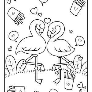 25 Valentine's Day Animal-themed Coloring Pages! - Etsy