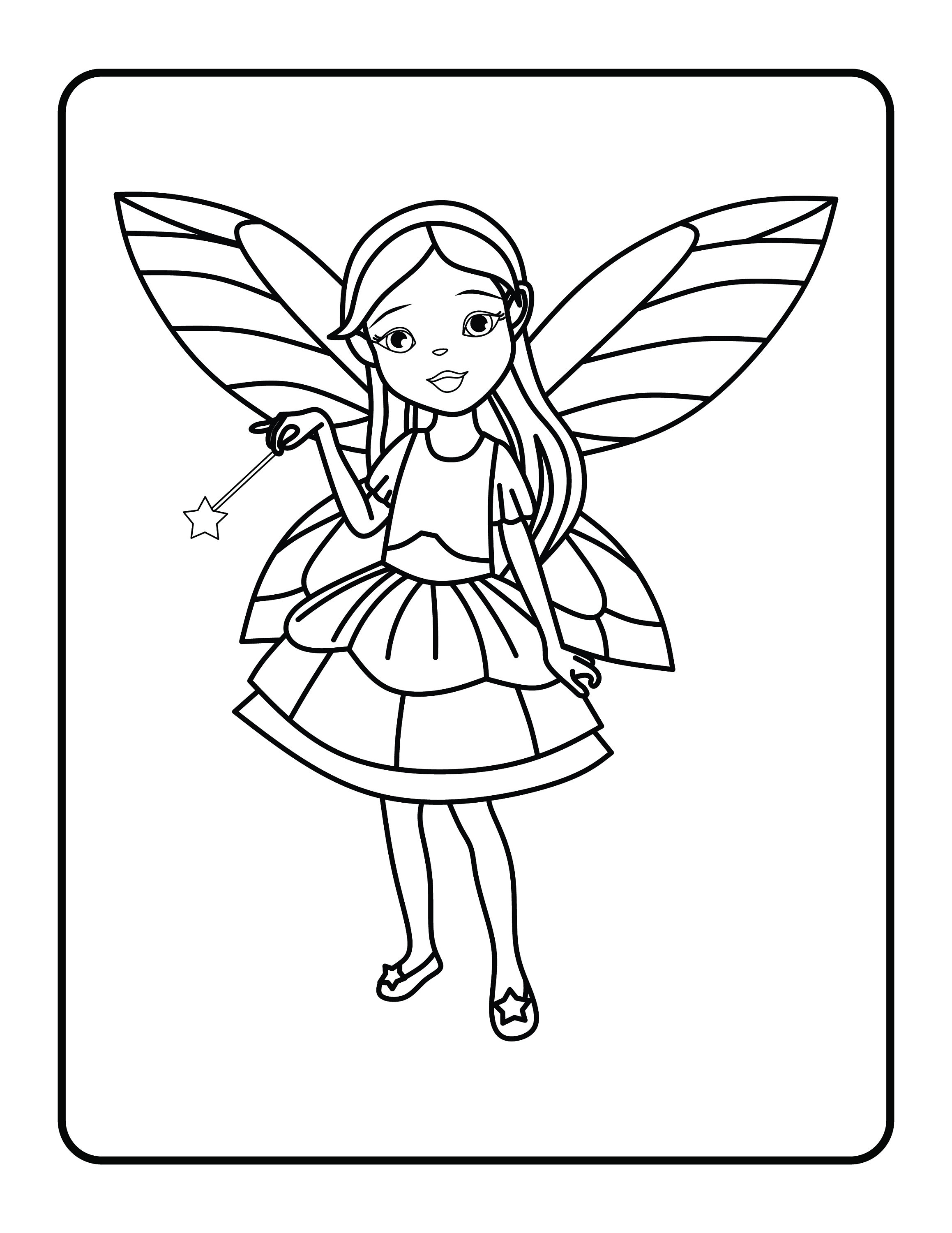 20 Fairy Themed Coloring Pages - Digital Download - Etsy