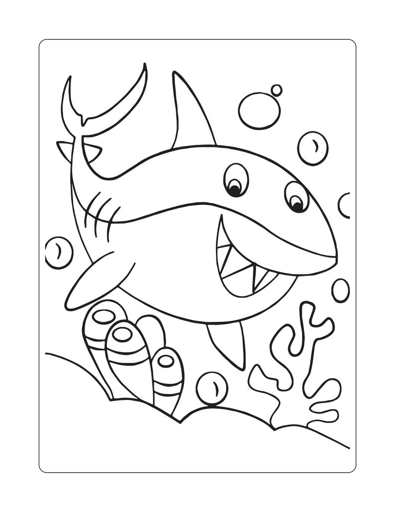 15 Dolphin and Sea Creatures Themed Coloring Pages for Kids - Digital ...