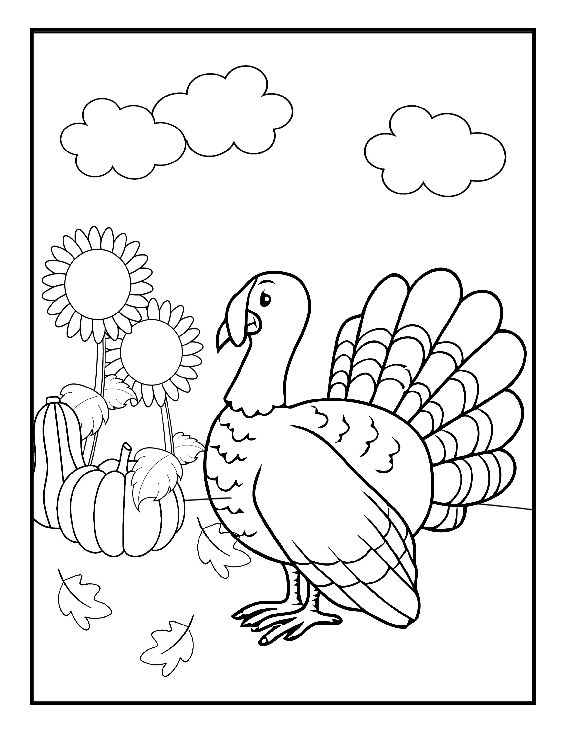25 Thanksgiving-themed Coloring Pages - Etsy
