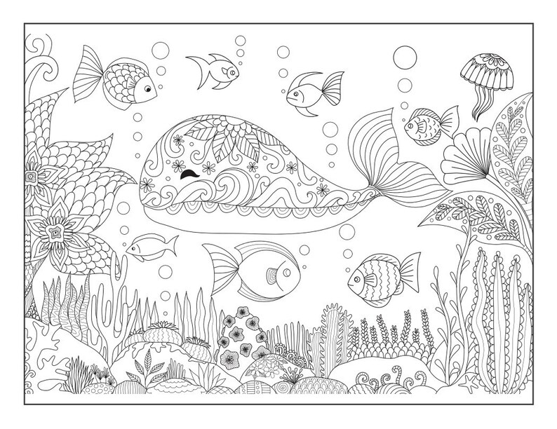 20 Aquatic Fish Mandala Coloring Pages - Etsy Canada