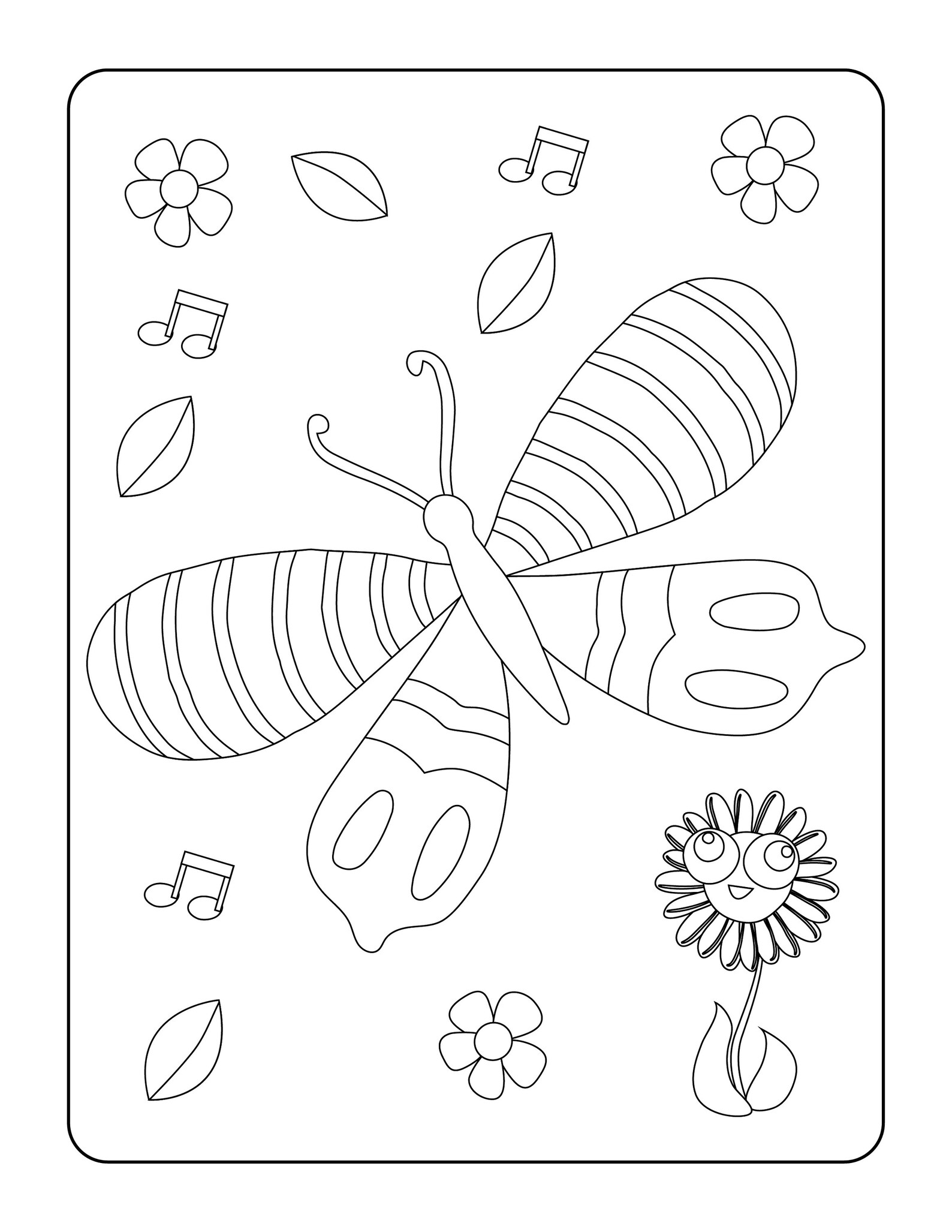 20 Butterfly Themed Coloring Pages for Kids - Digital Download - Etsy