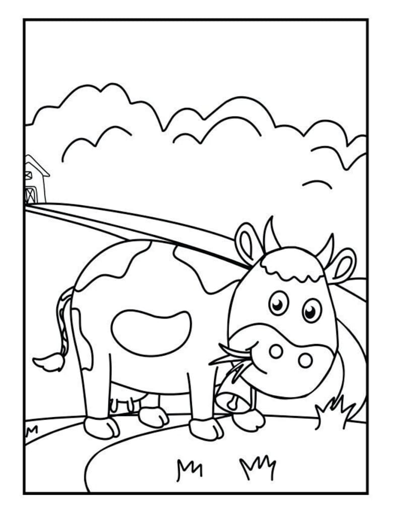 20 Farm Animal Themed Coloring Pages - Digital Download - Etsy