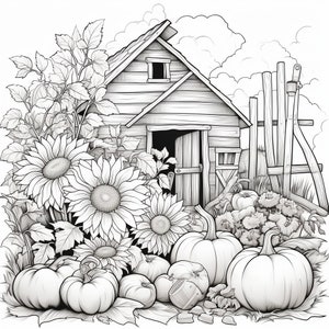 Autumn Coloring Pages Fall - Etsy