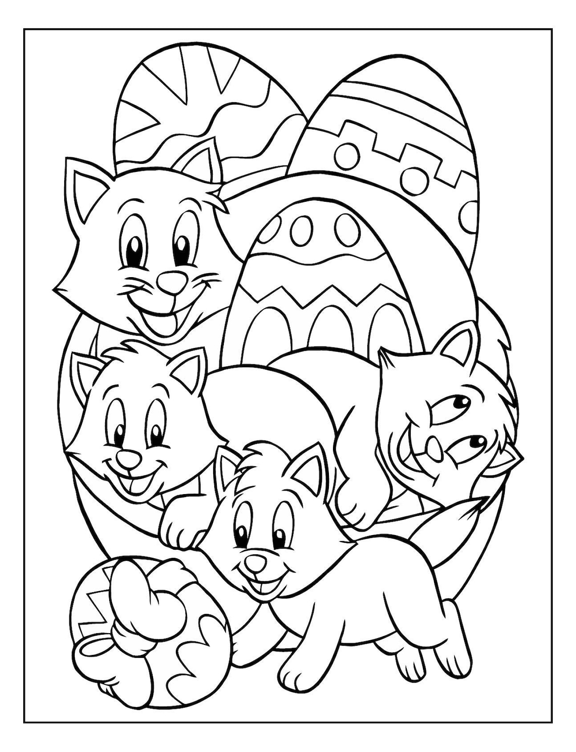 20 Easter Themed Coloring Pages - Digital Download - Etsy