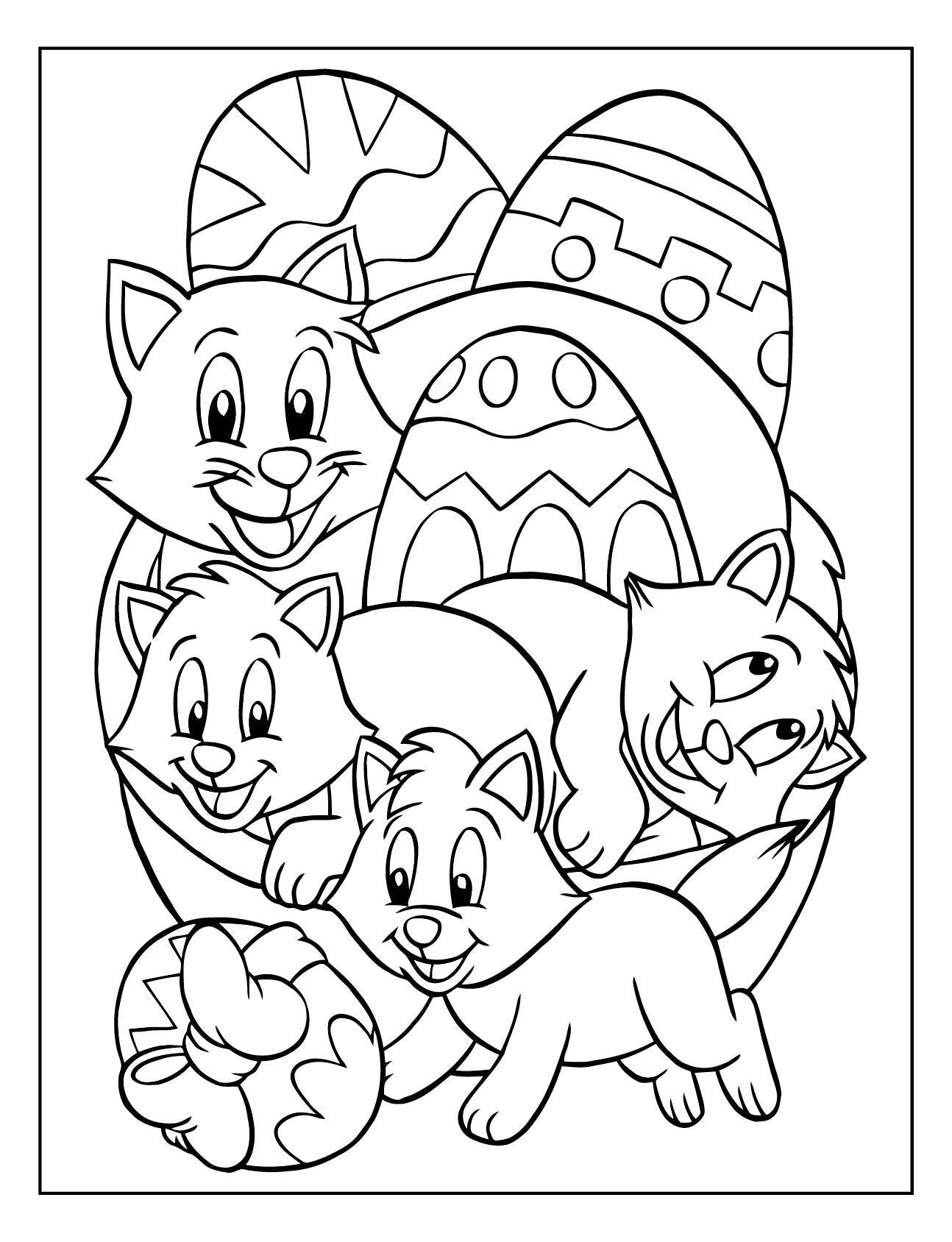 20 Easter Themed Coloring Pages - Digital Download - Etsy