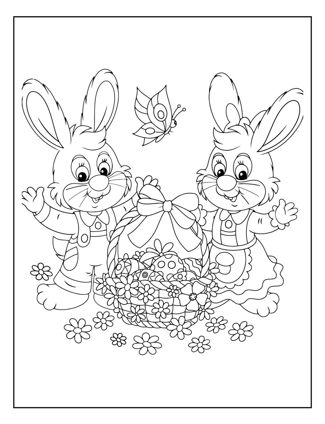 20 Easter Themed Coloring Pages - Digital Download - Etsy