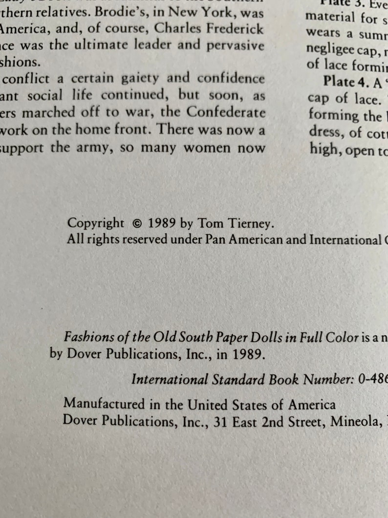 1980s Paper Doll Old South Victorian Book Unique Gift - Etsy