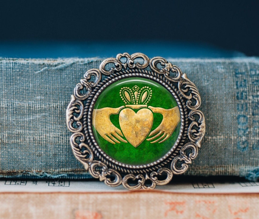 Irish Claddagh Brooch Pin: Traditional Symbol Jewellery - Etsy