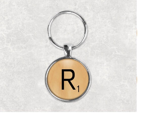 Scrabble Tile Letter Key Ring A to Z Available Scrabble - Etsy
